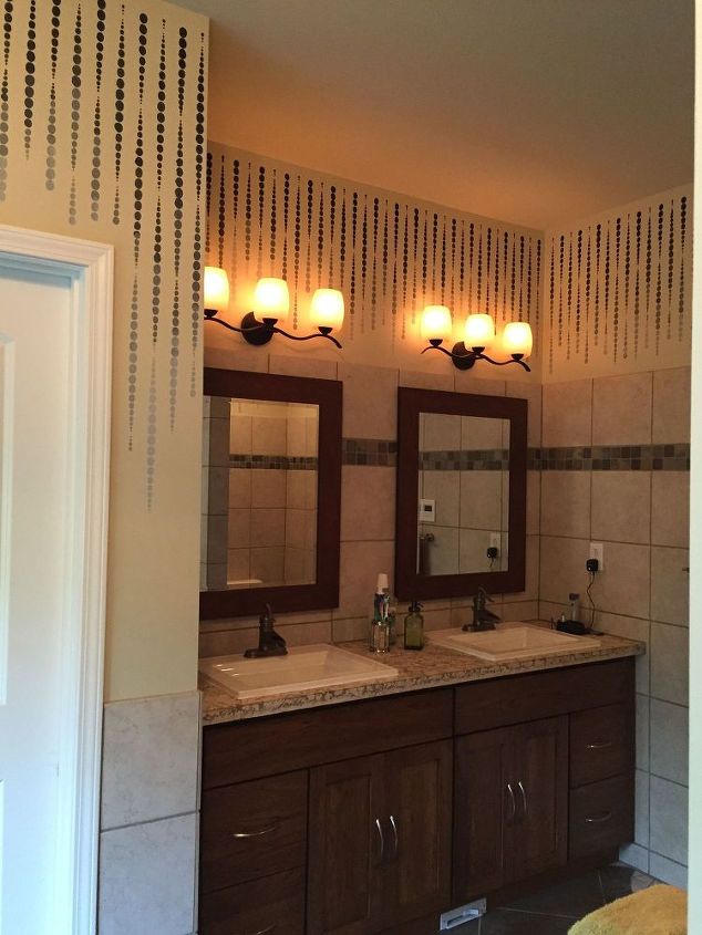 Bathroom Wall Stencil Challenge | Hometalk Bathroom Wall Stencil Challenge | Hometalk