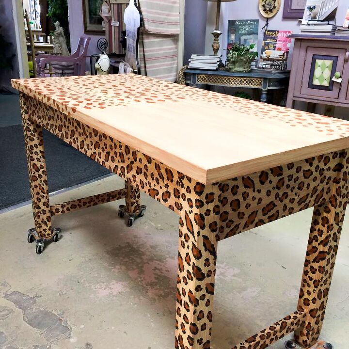 How To Create A Fabulous Hand Painted Leopard Print Finish Hometalk how-to-create-a-fabulous-hand-painted-leopard-print-finish-hometalk