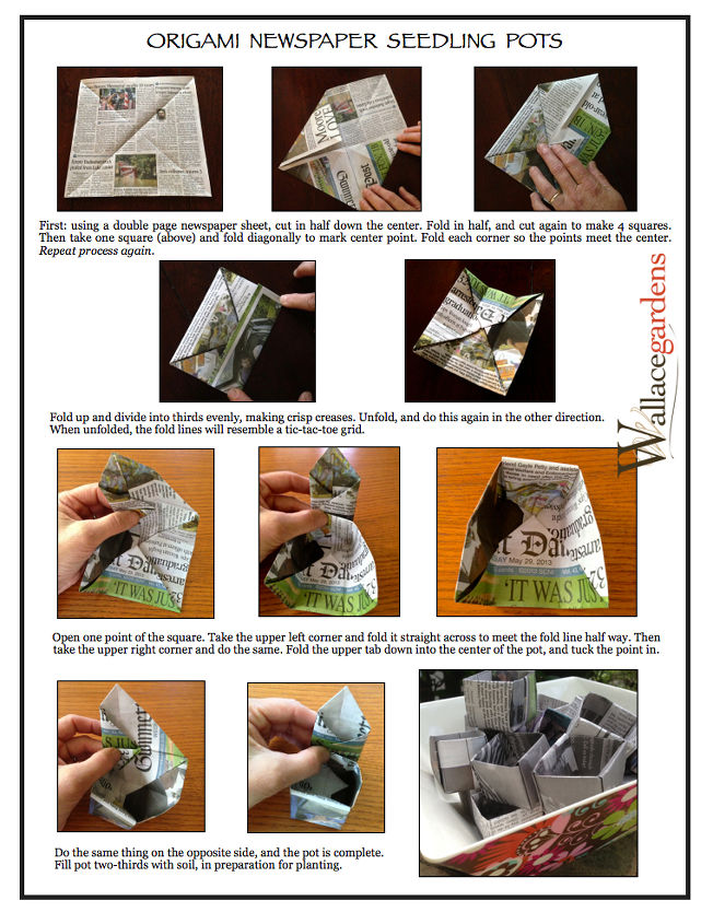 Origami Paper Seedling Pots From Newspaper Hometalk origami-paper-seedling-pots-from-newspaper-hometalk