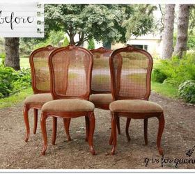 Atualize (reverso?) cadeiras de jantar com encosto de cana. | Hometalk