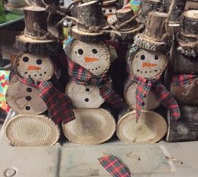 How to Craft DIY Snowmen Decor Out of Logs | Hometalk