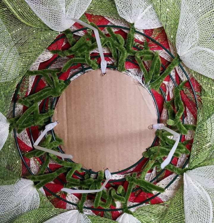 Deco Mesh Christmas Flower Wreath Tutorial Hometalk