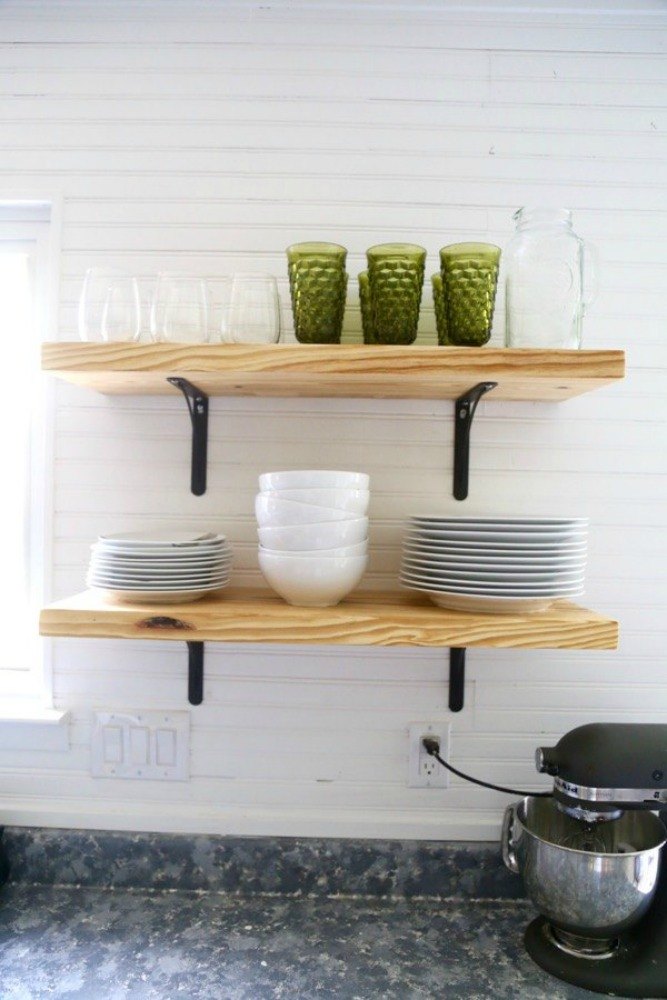 15 Clever Ways to Add More Kitchen Storage Space With Open Shelves ... 15 Clever Ways to Add More Kitchen Storage Space With Open Shelves ...