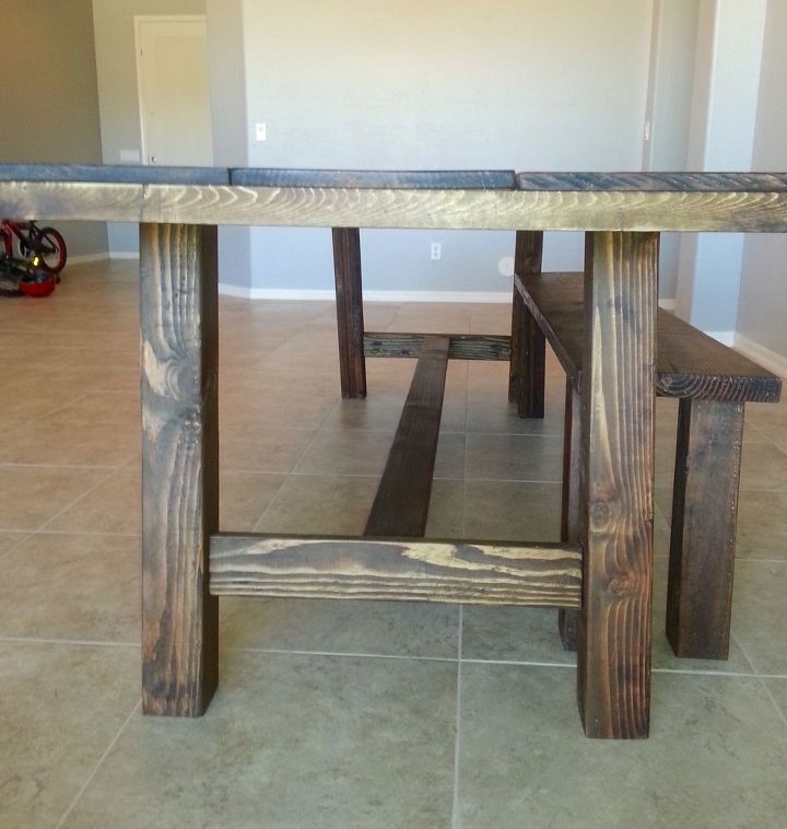 How To Build A Farmhouse Table And Bench DIY Hometalk how-to-build-a-farmhouse-table-and-bench-diy-hometalk