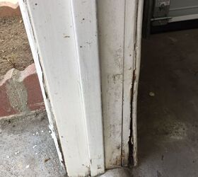 Side door of garage water damage | Hometalk