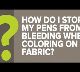 Stop fabric marker bleeding? | Hometalk