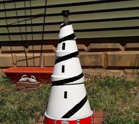 Terra Cotta Pot Lighthouse With Solar Light | Hometalk