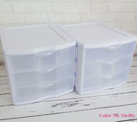 Cambio de imagen de los cajones de plástico y etiquetas adhesivas DIY ...