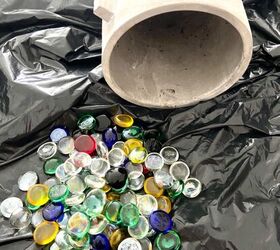 Cómo crear textura Arty jardinera con pepitas de vidrio | Hometalk