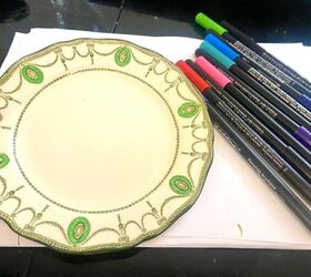 Pinta un plato antiguo y crea afirmaciones positivas para tu pared ...