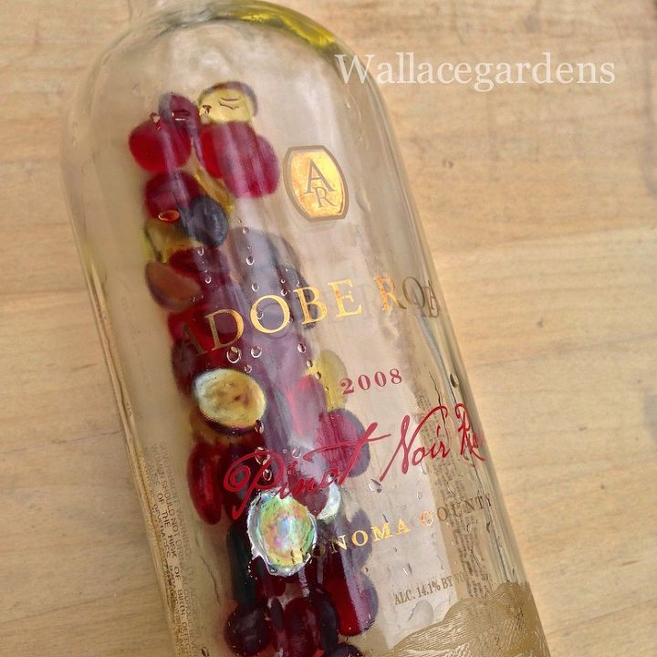 Wine Bottle Watering Device With Copper Tubing for Container Gardens ... Wine Bottle Watering Device With Copper Tubing for Container Gardens ...