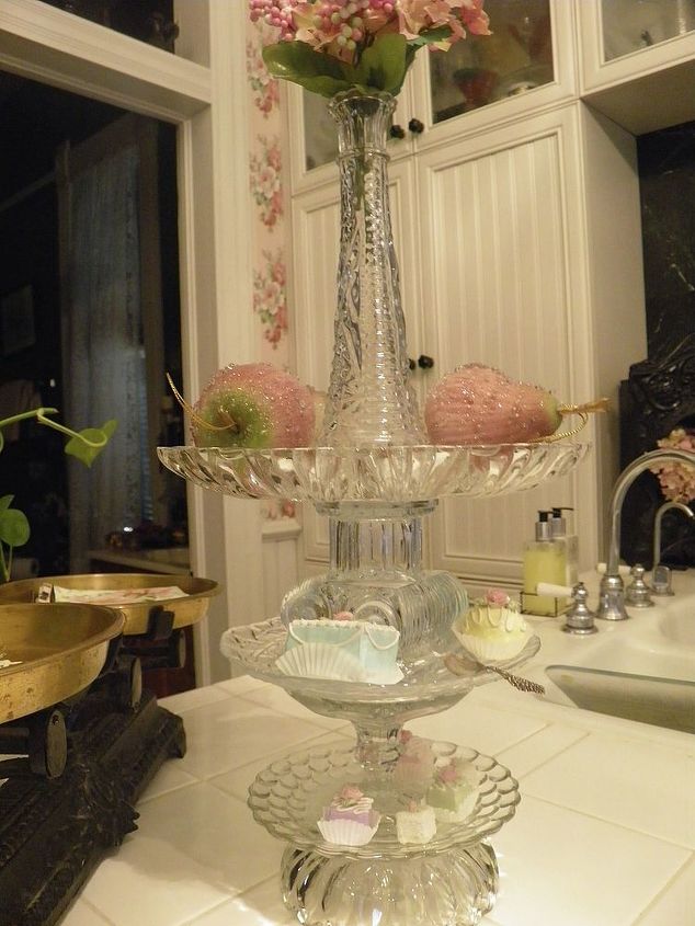 Finally Started Making My Plate Flowers And Glass Towerswhat Fun Hometalk