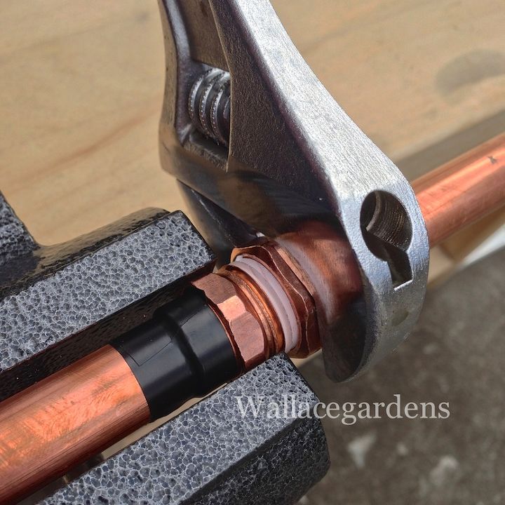 Wine Bottle Watering Device With Copper Tubing for Container Gardens ... Wine Bottle Watering Device With Copper Tubing for Container Gardens ...