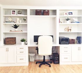 How to Make a Fake Built-In Desk for Less | Hometalk
