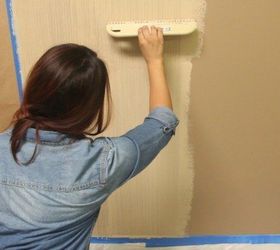 DIY Stencil Tutorial - How to Paint a Linen Fabric Wall Finish | Hometalk