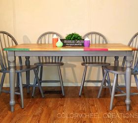 Color Block Kitchen Table | Hometalk