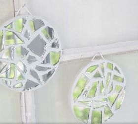 How to transform a broken mirror into delightful hanging mirror mosaics ...