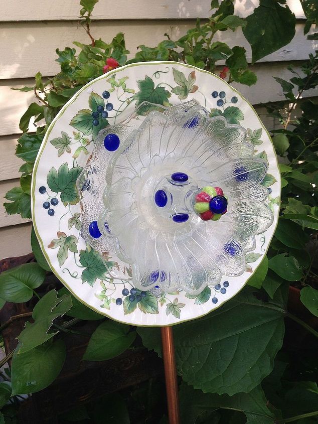 Finally Started Making My Plate Flowers And Glass Towerswhat Fun Hometalk